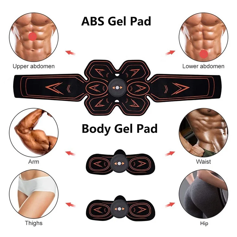 Ems Abs Stimulator Abs Trainer Muscle Toner Abdominal Toning Belt ...