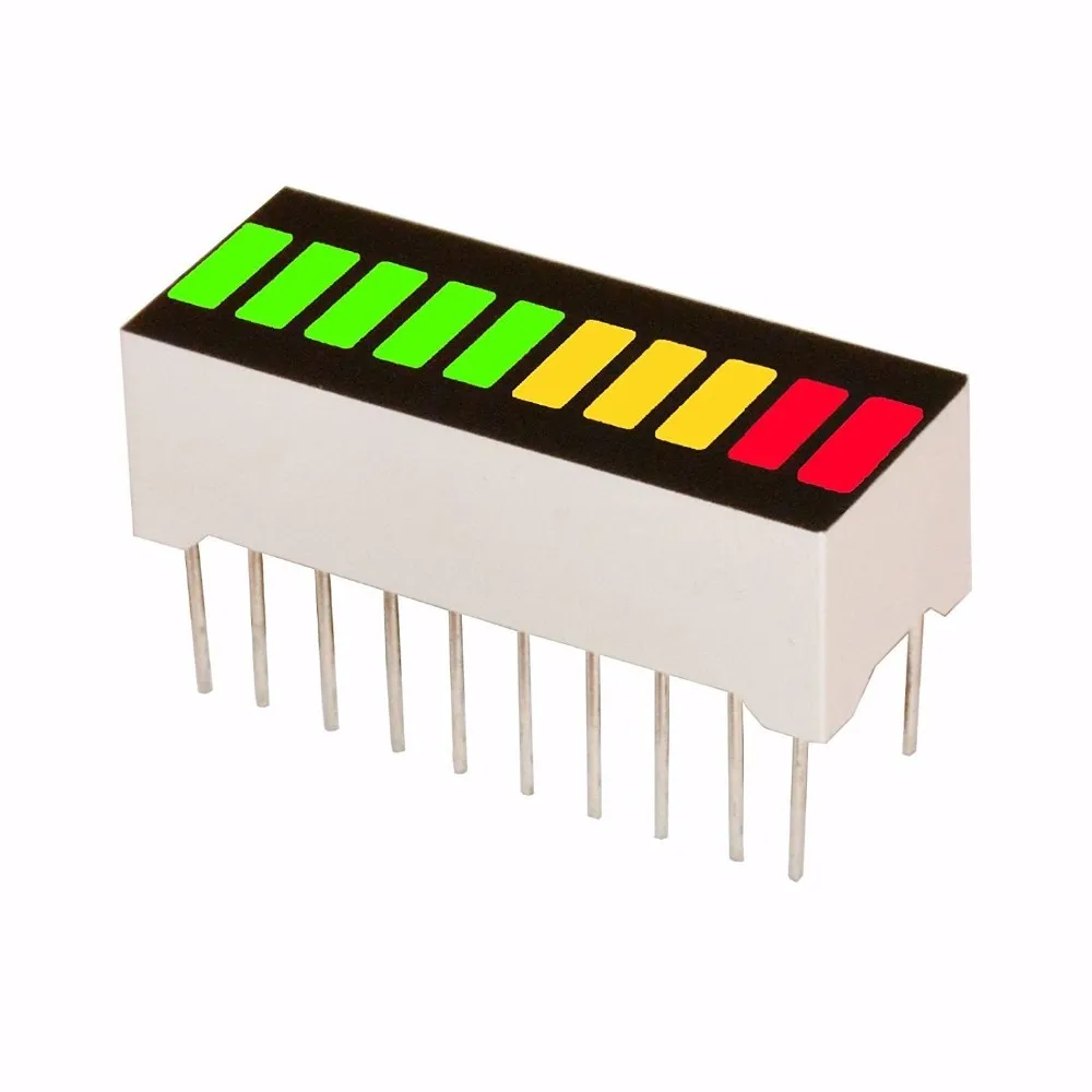Black Face Red Yellow Green 10 Segment Led Bar Graph Display Ce Rohs ...