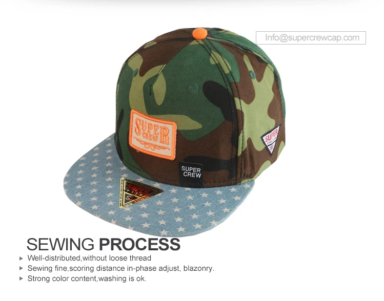 Cheap Customized Sticker Flat Brim Digital Print Camo Snapback Cap ...