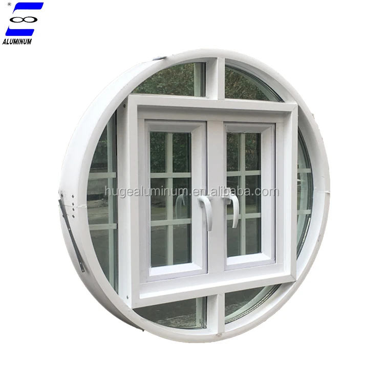 Arch Windows Aluminium Fixed Round Window Frame Center Swing