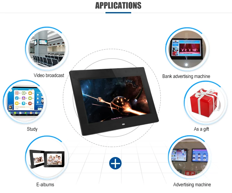 White Black 8 Inch Wifi E-ink Digital Photo Frame With Usb Port - Buy ...