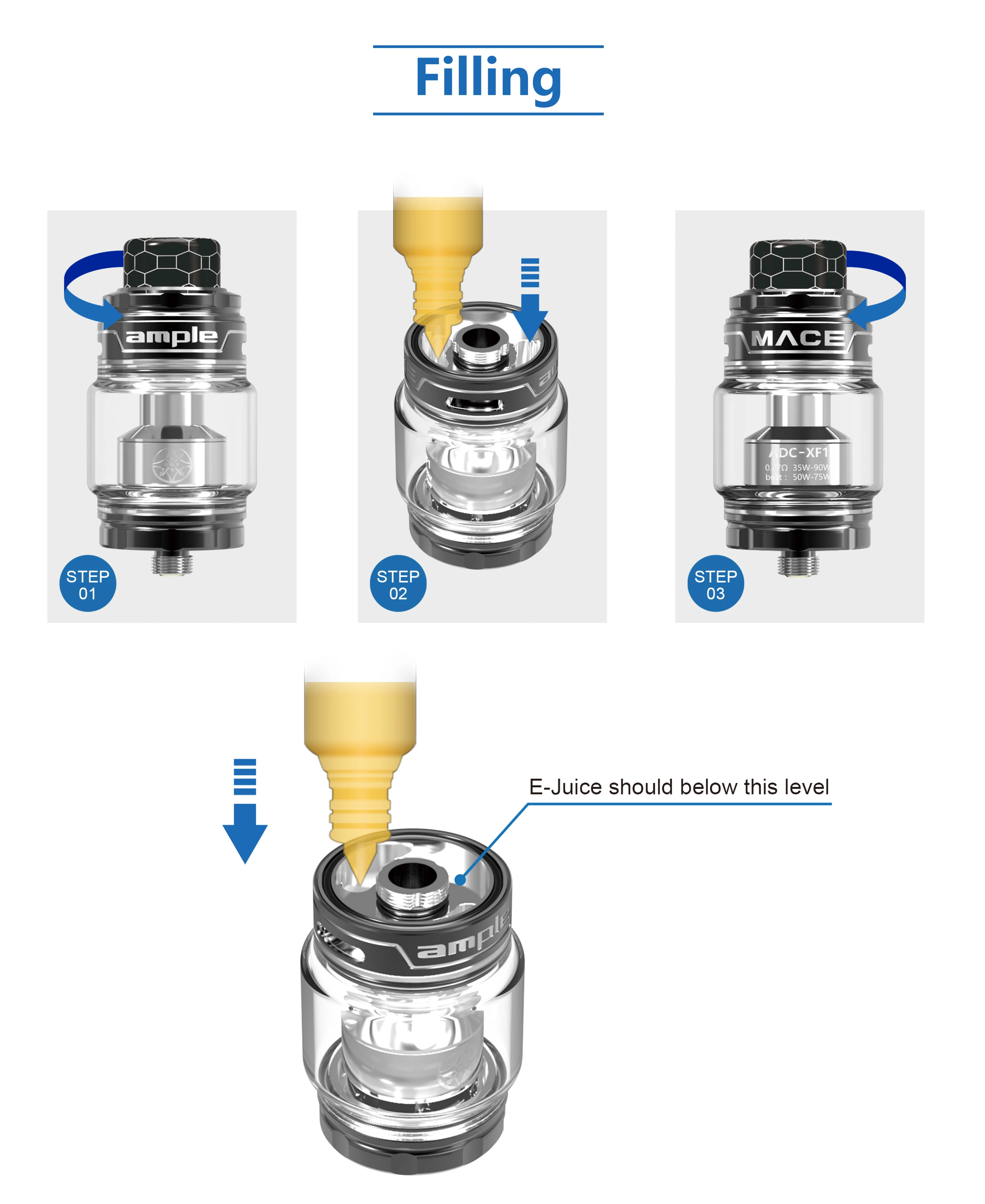 Vape Mods Atomizer From Ample Vape Mace-x Disc Coil Subohm Tank - Buy ...