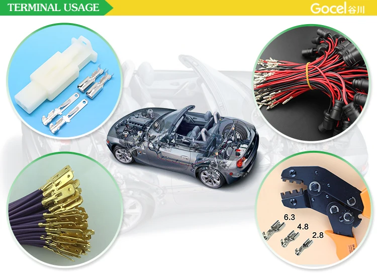 6.3mm Female PCB Terminal Connector DJ622-P6.3 for Automotive ...