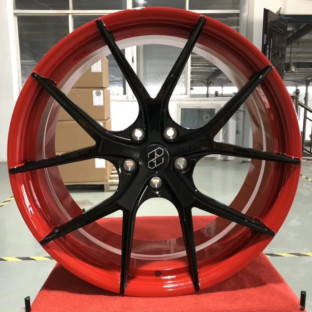 18-24 Inch customized perfect 2 piece red deep dish rims foeged ...
