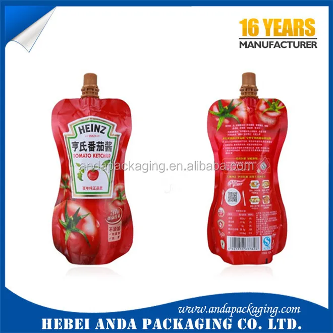 Spout Doypack Package for Ketchup and Milk Jam - Laminated