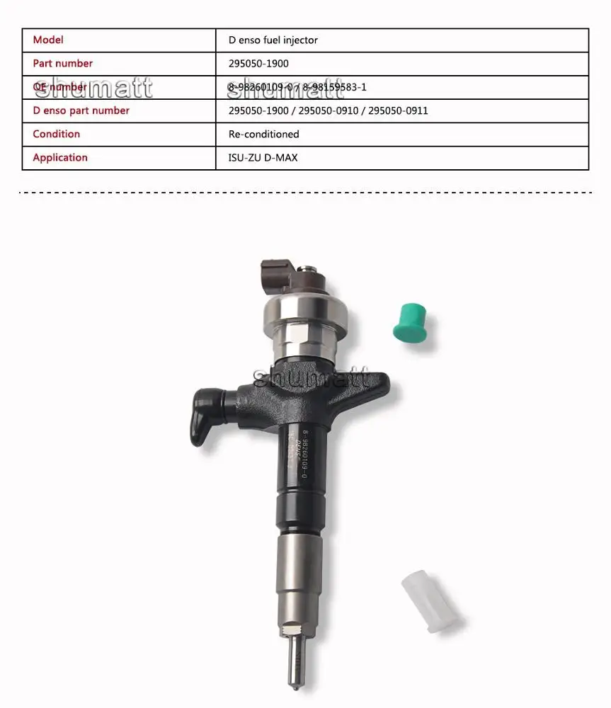Diesel Fuel Injector 295050-1900 295050-0910 295050-0811 8-98260109-0 ...
