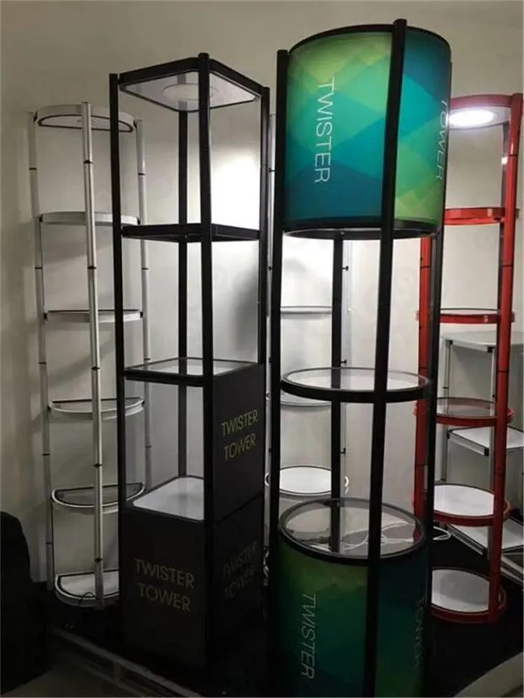 Twister Tower - Portable Spiral Display Stand for Exhibitions