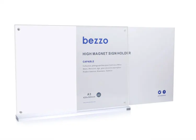 Double-foot Customized Acrylic A3 Paper Holder A3 Paper Holder Menu For ...