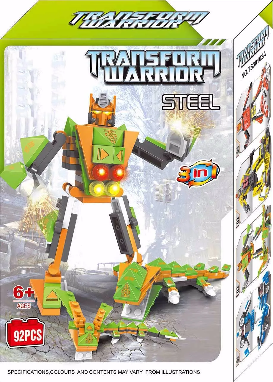 Building Blocks 3 In 1 Diy Transformable Robot Block Set Toy - Buy ...