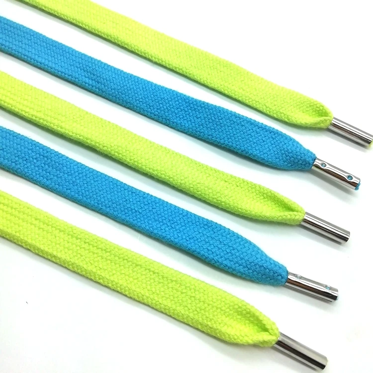 Custom Logo Flat Cotton Drawstring Cord Aglets Ends Drawstrings For ...