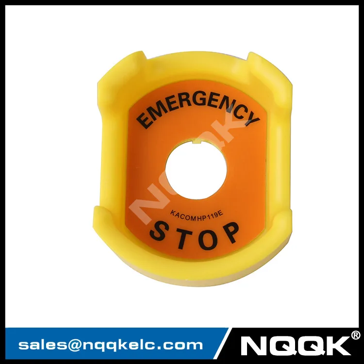 Emergency Stop Switch Protection Covers - Yellow Push Button