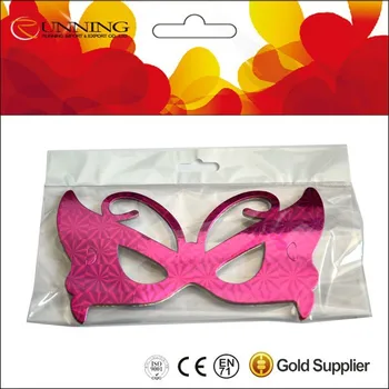 Wholesale Holiday Shiny Paper Face Mask Butterfly Paper Mask Party ...