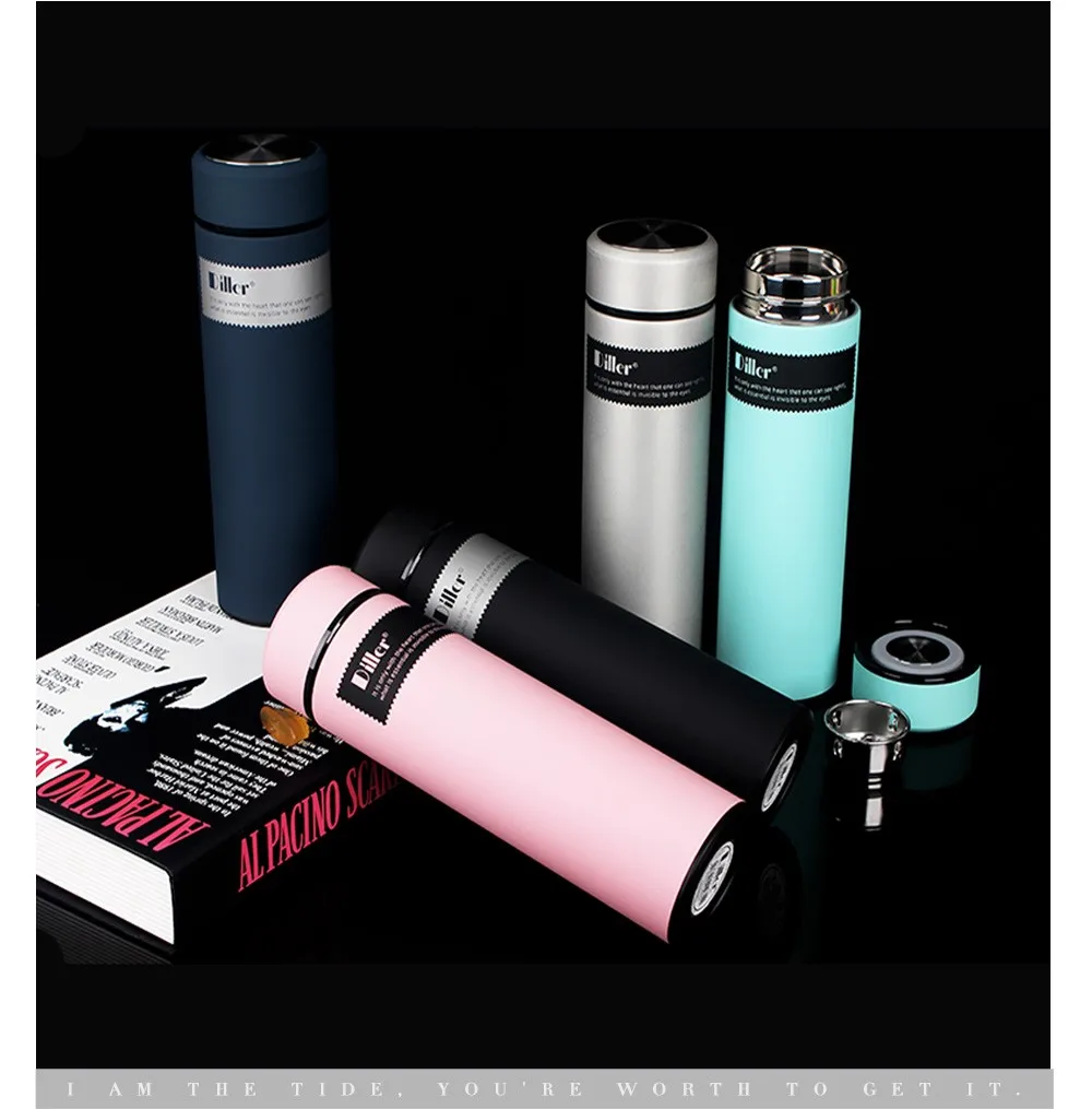 Double Wall Stainless Steel Insulated Thermos Vacuum Flask With Tea ...