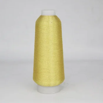 Pure Gold Color 150d Polyester Metallic Yarns For Embroidery - Buy 150d ...