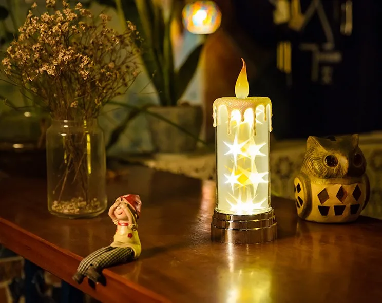 2018 New Design Charging Candle Meteor Lights Remote Control Battery ...