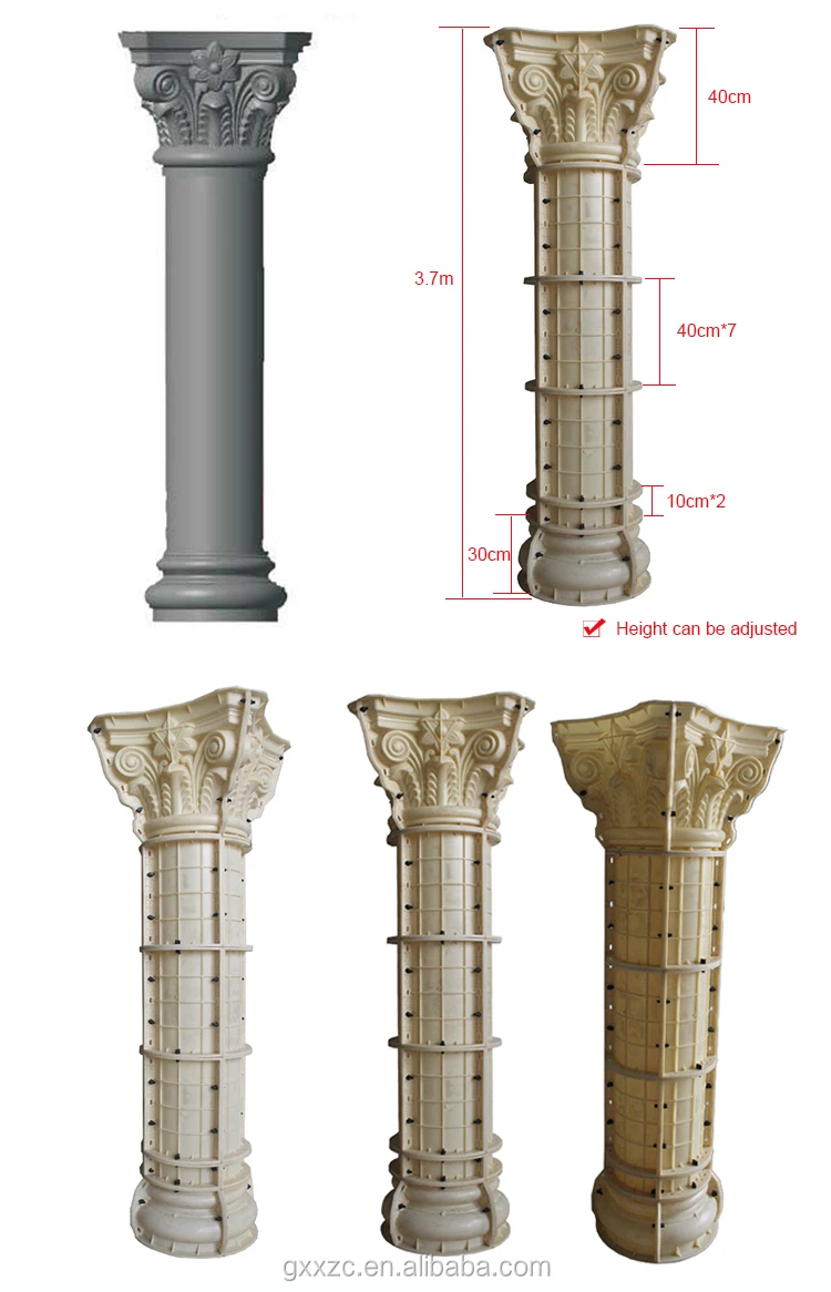 Diameter 40cm Plastic Roman Round Pillars Mold For Decoration - Buy ...