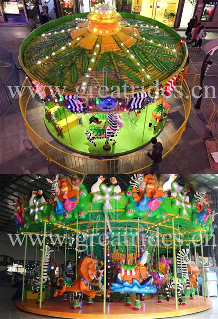 Madagascar Carousel - Fun Kiddie Amusement Ride for Sale