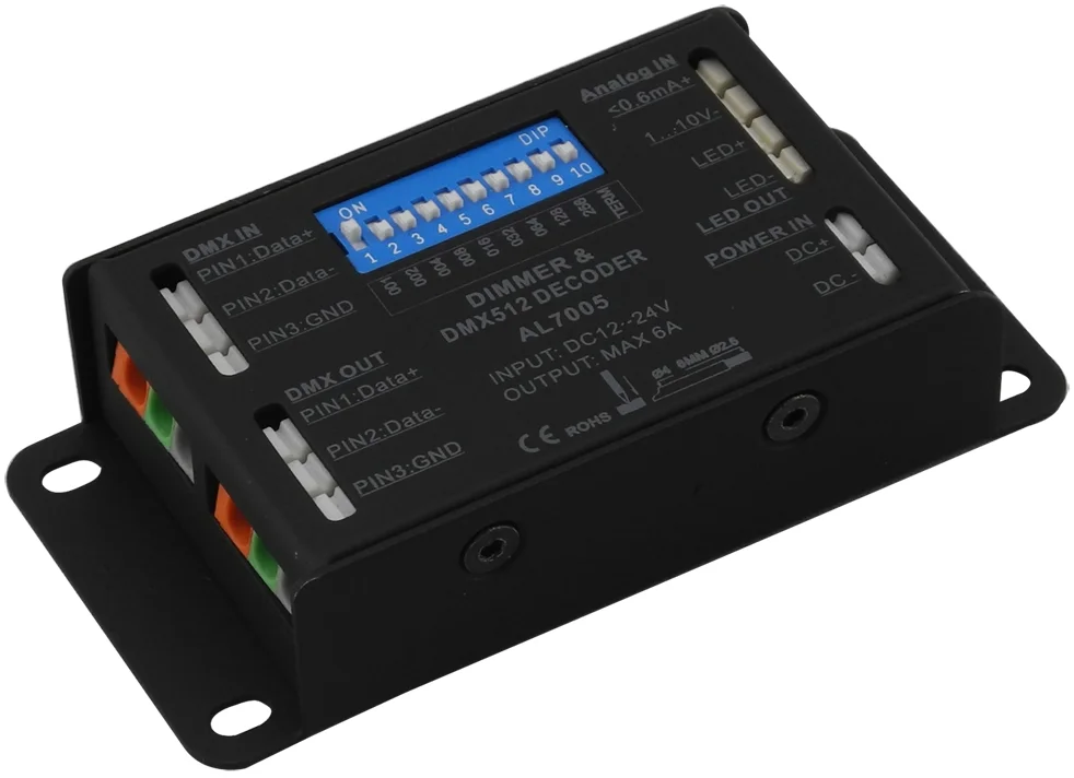 Priority DMX Signal Control 0-10V DMX512 PWM Dimmer for LED