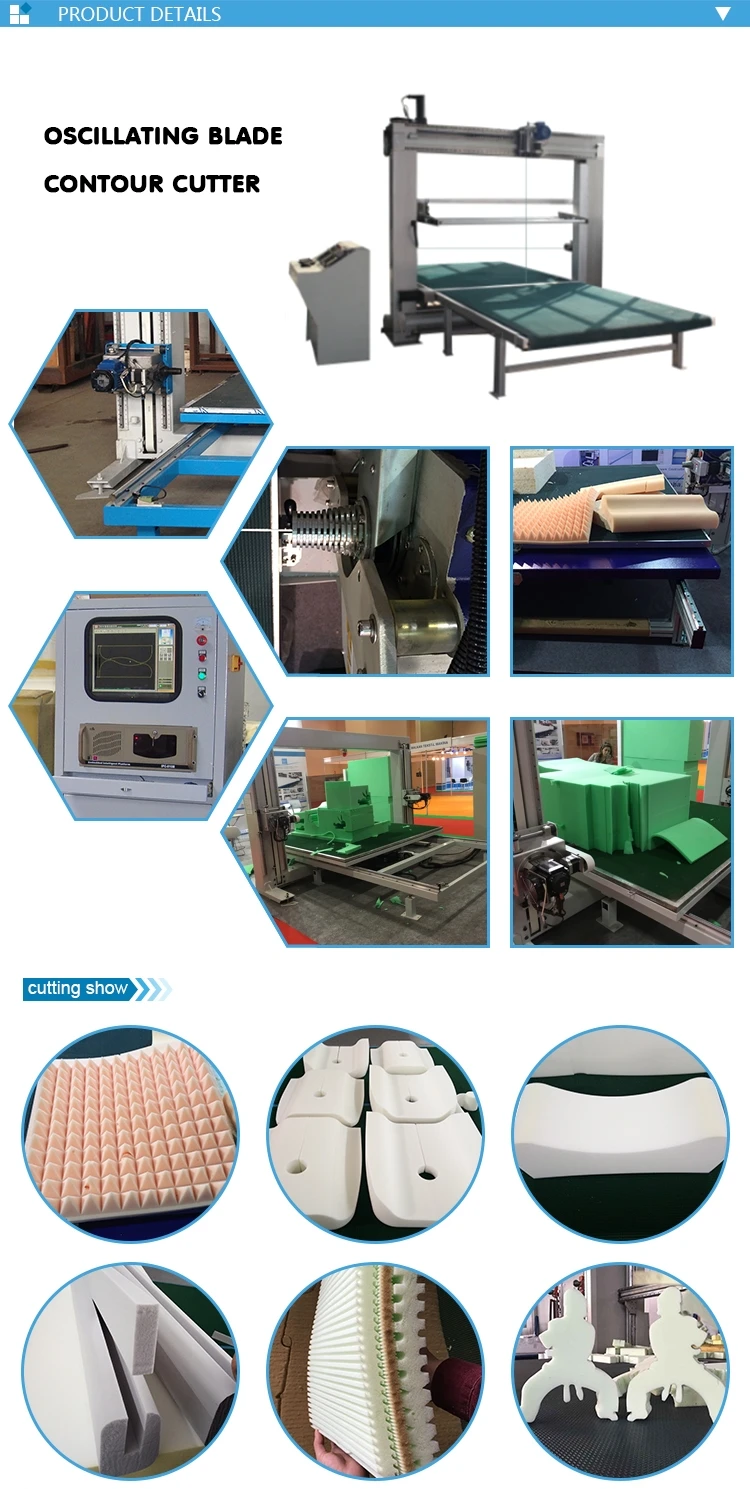 Oscillating Blade Cnc Polyurethane Sponge Foam Contour Cutting Machine ...