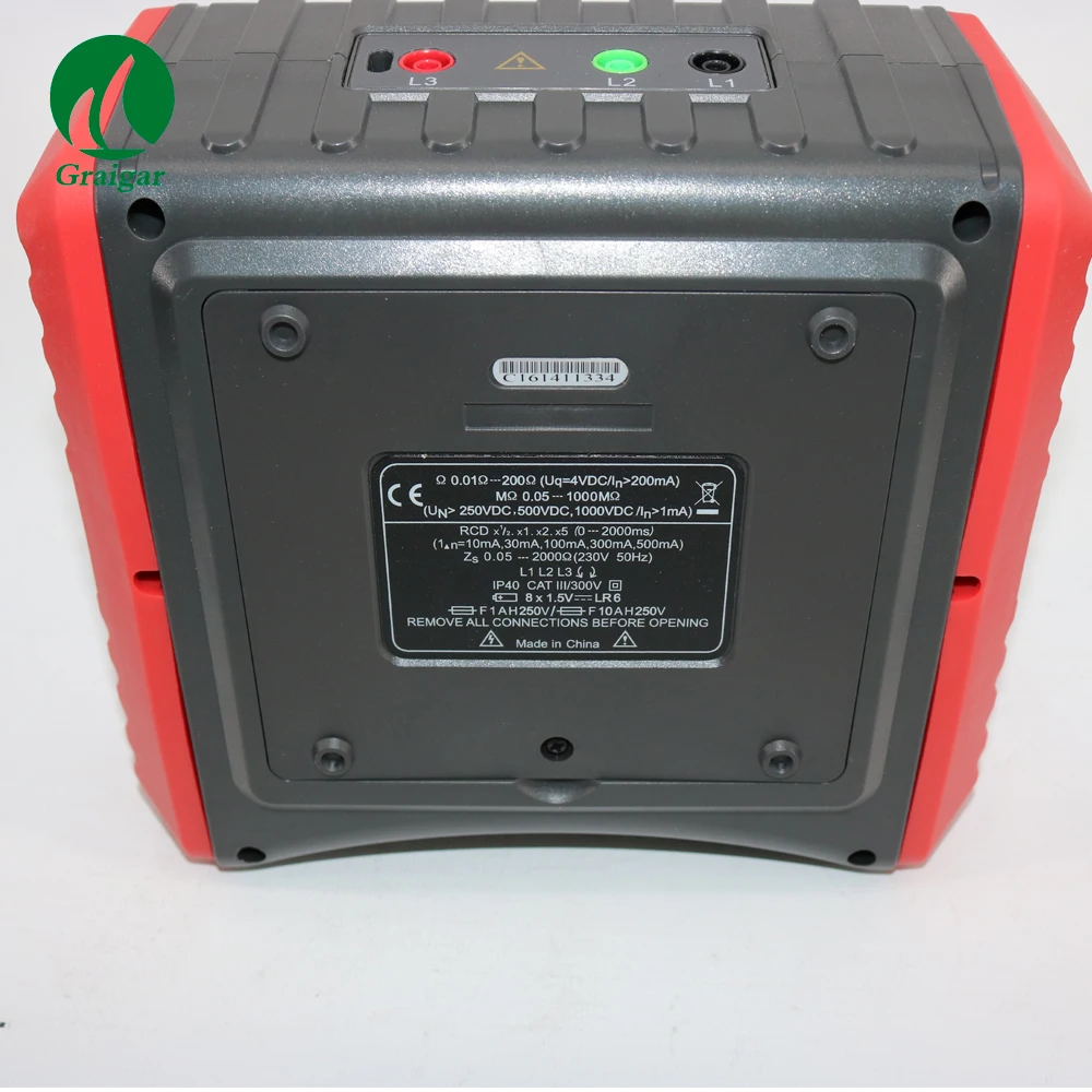 Ut595 디지털 Rcd 테스터 다기능 루프 테스터 지구 접지 라인 루프 임피던스 테스터 절연 저항 미터