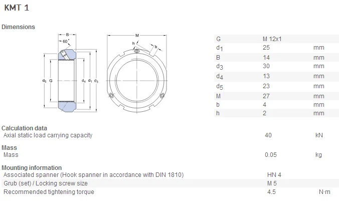 Kmt1 Kmt 1 Precision Lock Nut With Locking - Buy Kmt1 Kmt 1 Precision ...