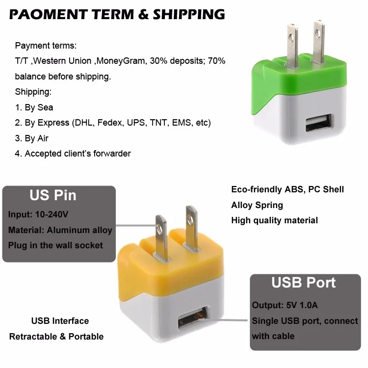 Super Power Floding Usb Wall Charger Us 5 Volt Mini Usb Wall Charger ...