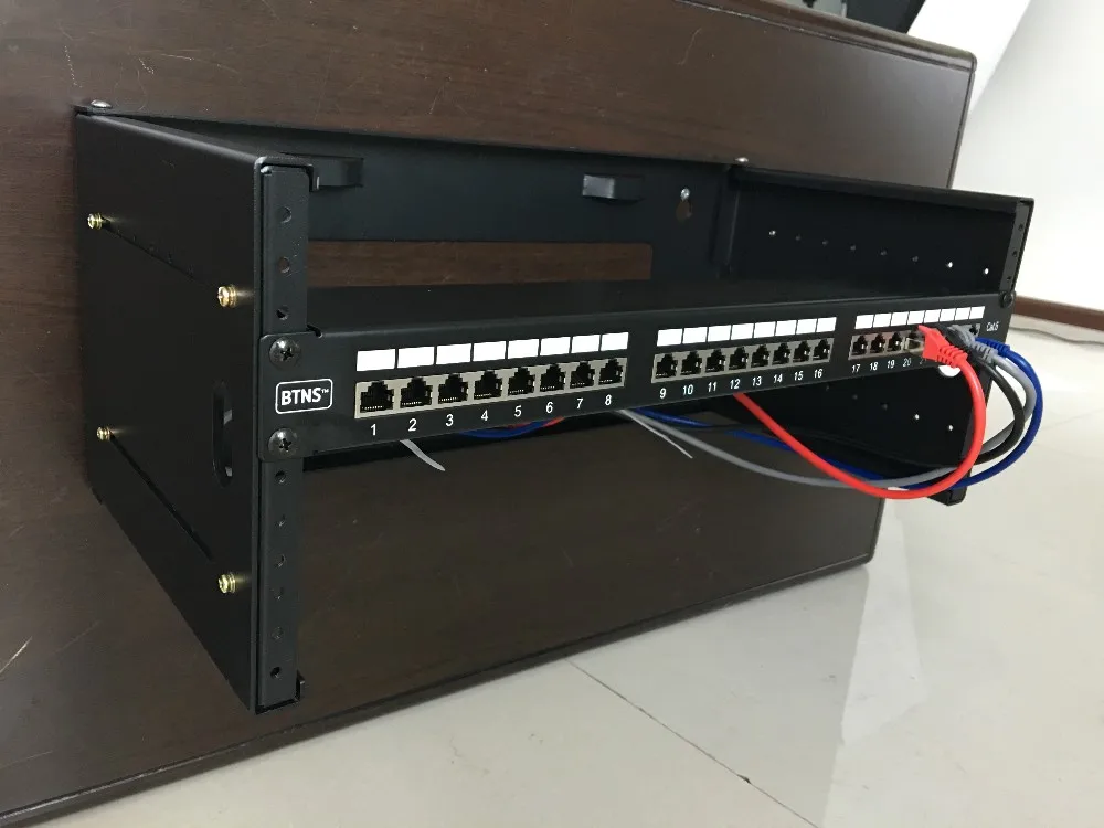 1u Wall Mount Bracket Extendable Network Equipment Rack Threaded ...