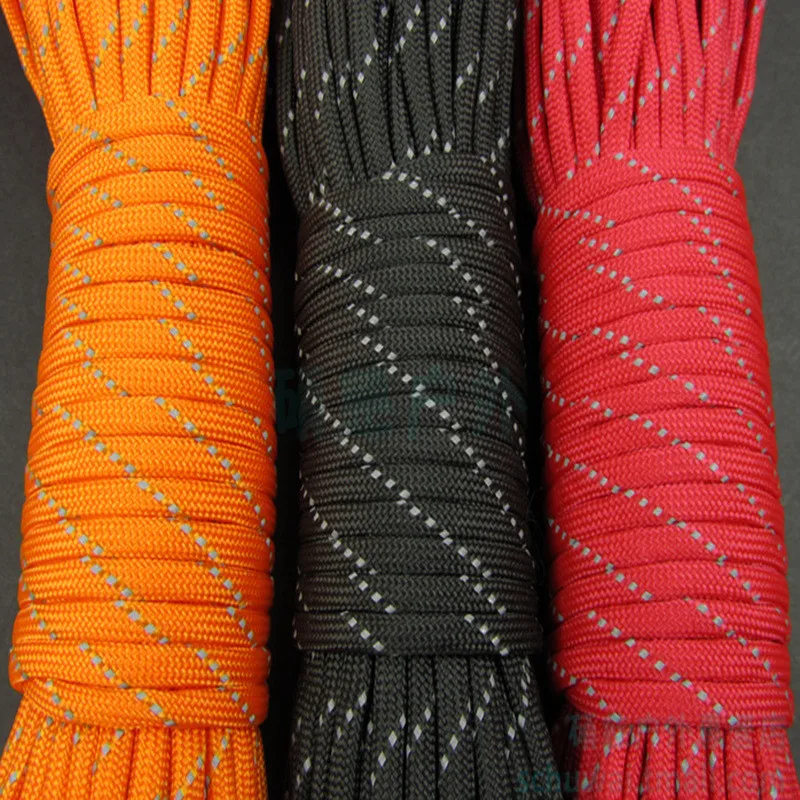 Reflective Paracord 550lb 7 Strand 100ft100 Feet/31 Meter Survival ...