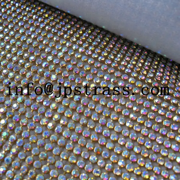 Hot Fix Diamond Sheet Trimming Size 120*45cm Each With Gold Chain Plate ...