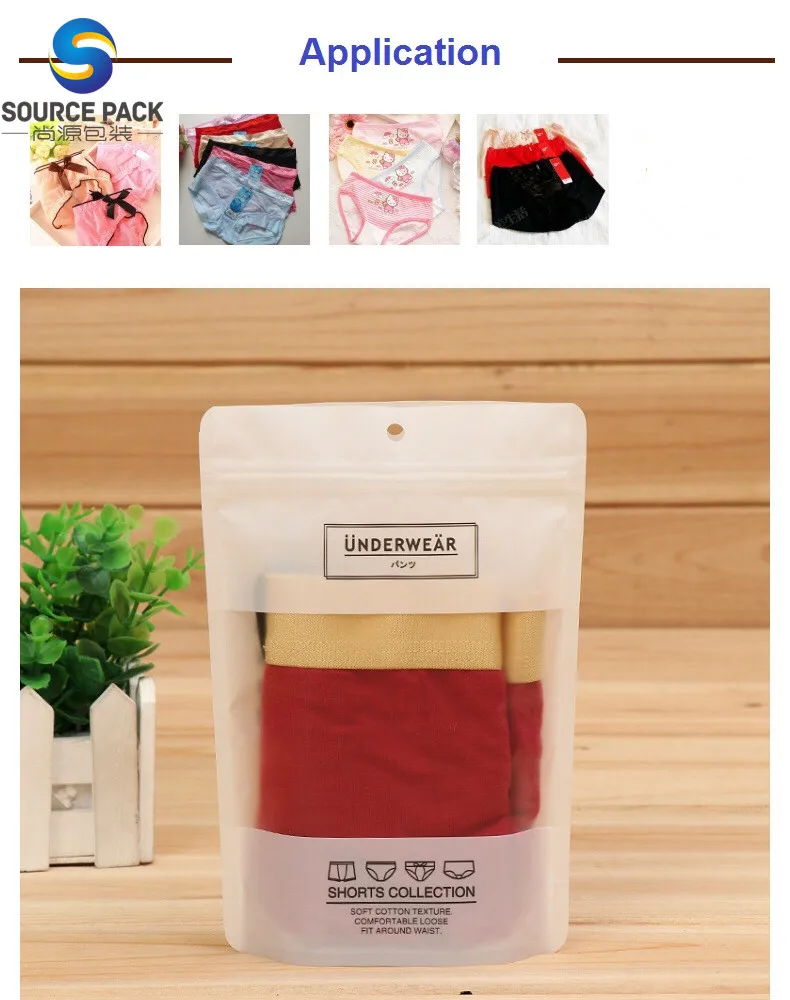 Matte Finish Zip Lock Packaging Sock Bags With Side Gusset - Buy ...