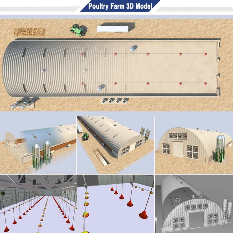 Modern Broiler Poultry Farm Design in China - Steel Structure