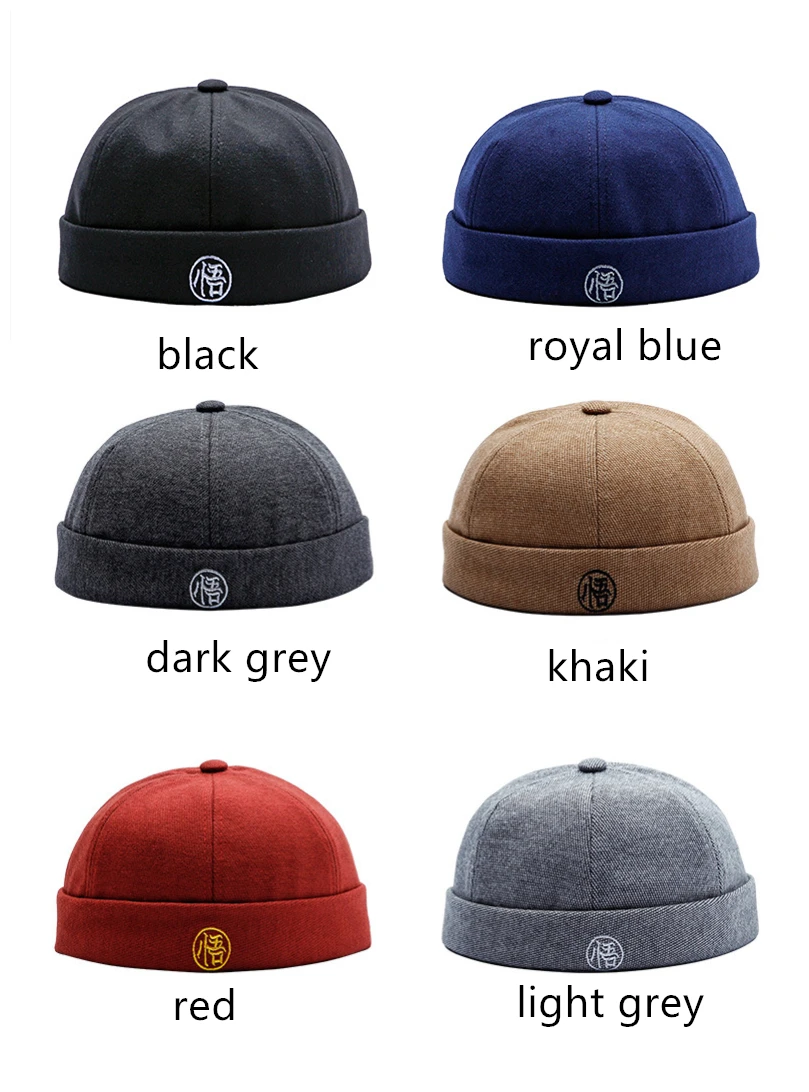 Adjustable Unisex Adult Retro Chinese Epiphany Style Rolled Cuff Skull ...