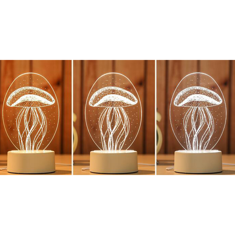 Custom Led Night Light Optical Acrylic 3d Illusion Lamp Decorative ...