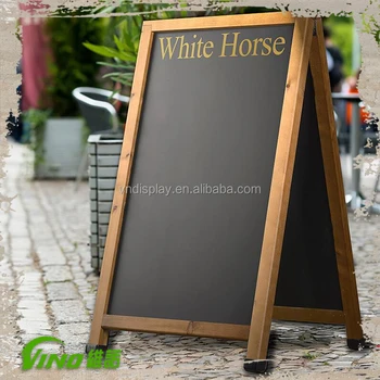 Advertising Rustic Wooden Sidewalk,Movable Blackboard,A Board Wooden ...