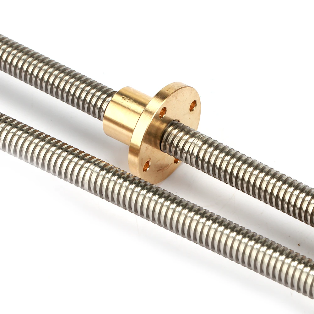 Tr10*2 10mm Trapezoidal Screw Lead Screw With Brass Nut - Buy 10mm ...