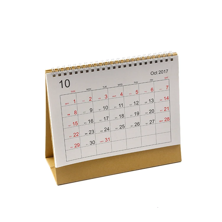 Customized Colors Printing Wire-o Binding Table Desk Calendar - Buy ...