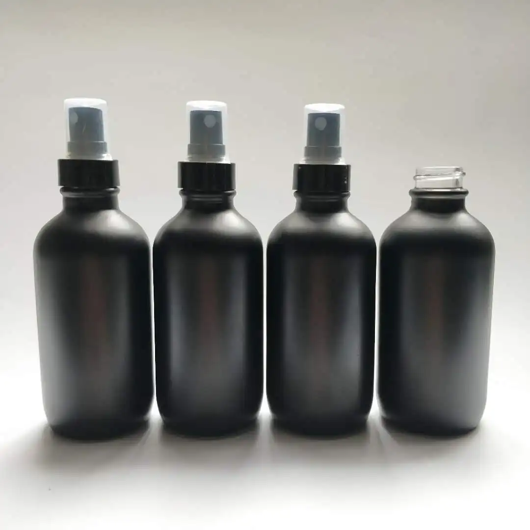 Hot Selling 120ml Matte Black Glass Spray Bottle 4oz Boston Spray Bottle - Buy 120ml Matte Black ...