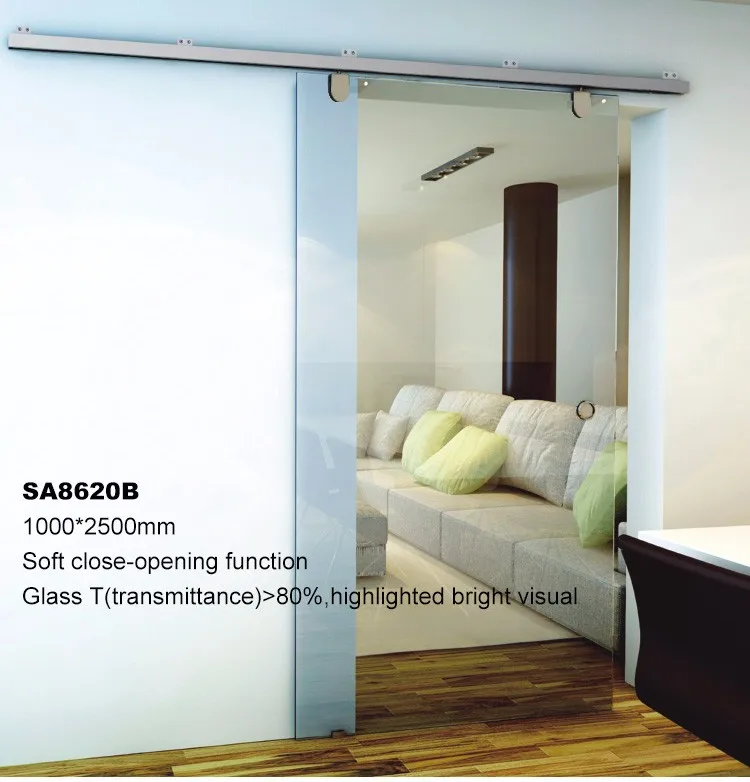 High Quality Aluminum Frameless Design Glass Soft Close Sliding Door ...