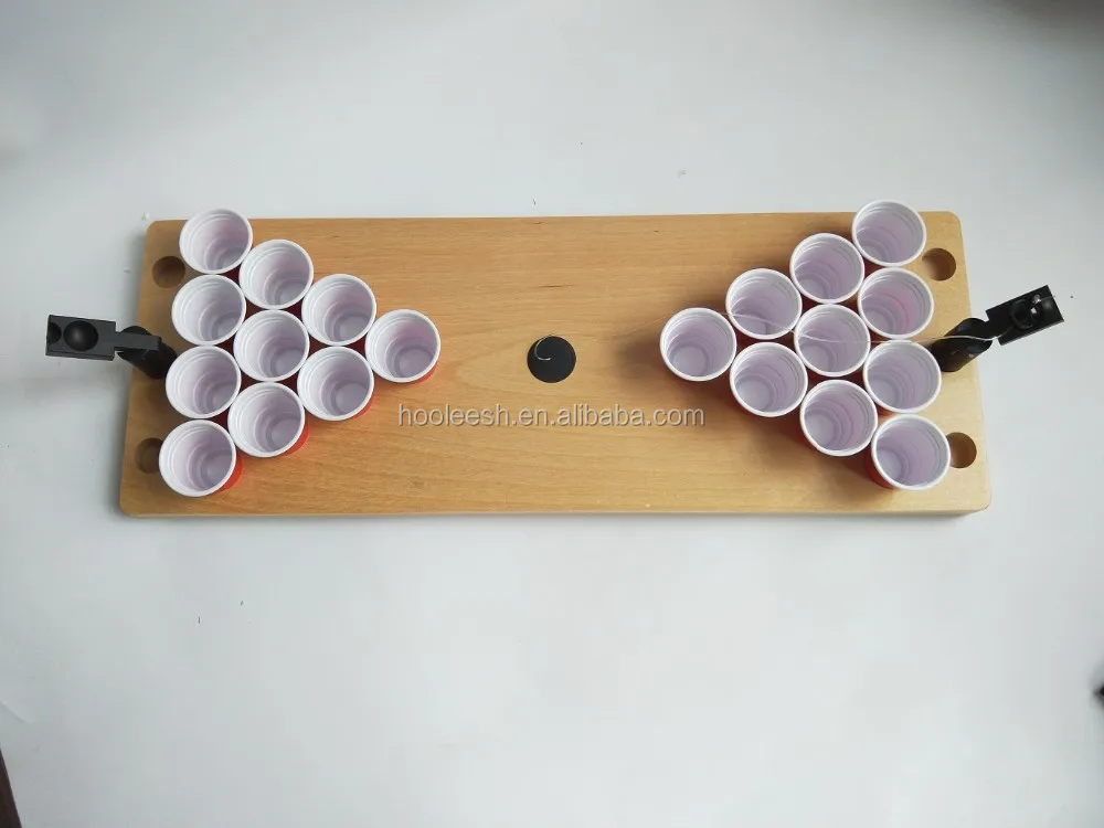 New Arrival Table Drinking Game Mini Shot Pong Game Wood Mini Beer Pong ...