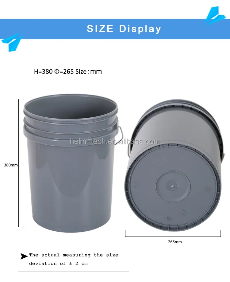 New Design Black Plastic Bucket 20l Oil Paint Plastic Bucket 20 Liter ...