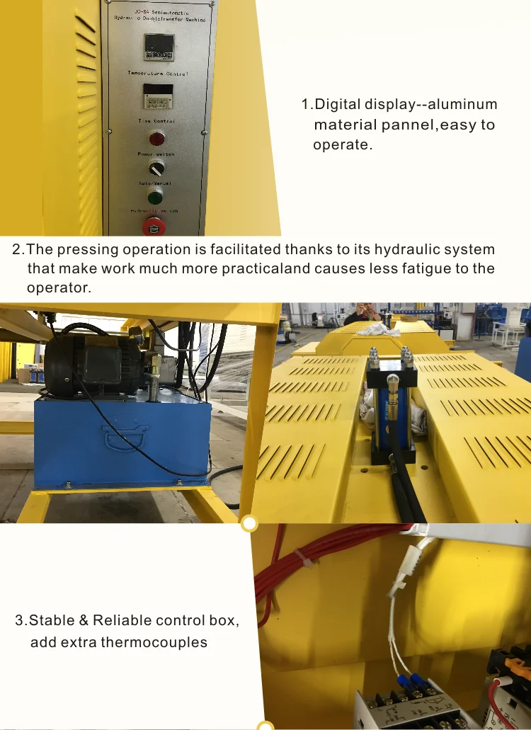 100x120 축구 폴로 T 셔츠 인쇄 더블 히트 플레이트 유압 열 프레스 기계 Buy 더블 히팅 플레이트 유압 열 프레스 기계 Product On