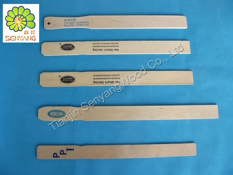 Industrial Manufacture Paddle Stirrer Birch Wooden Paint Stir Sticks ...