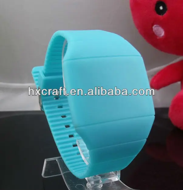 Touch Screen Colorful Band Watch Silicone Band Touch Screen Red Light ...