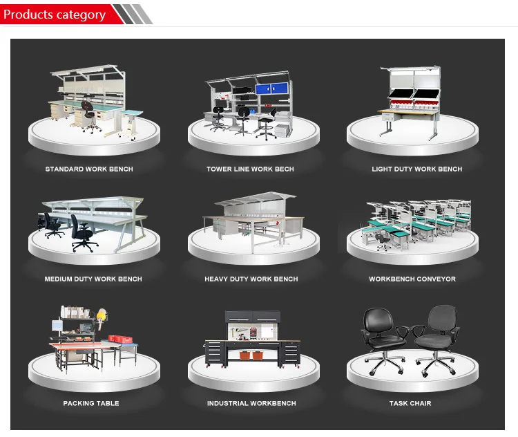 Detall Heavy Duty Adjustable Rotating Lifting Esd Work Table