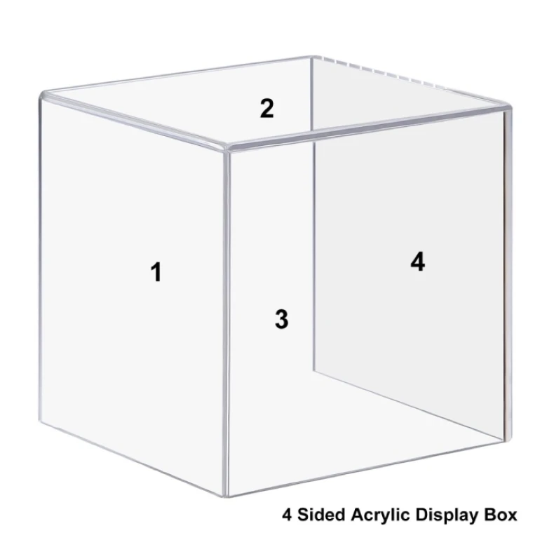 4 Sides Clear Solid Acrylic Cube Box Display Lucite Display Cube - Buy ...