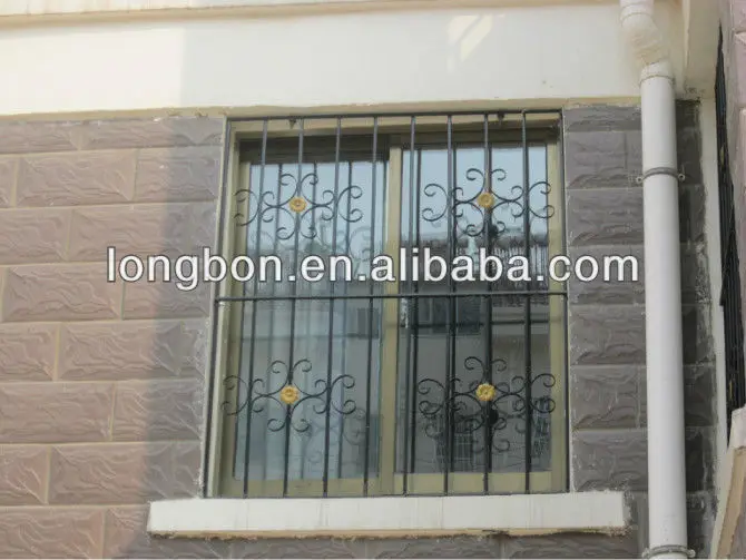 Design Safety Wrought Iron Window Grill Design - Buy Wrought Iron ...