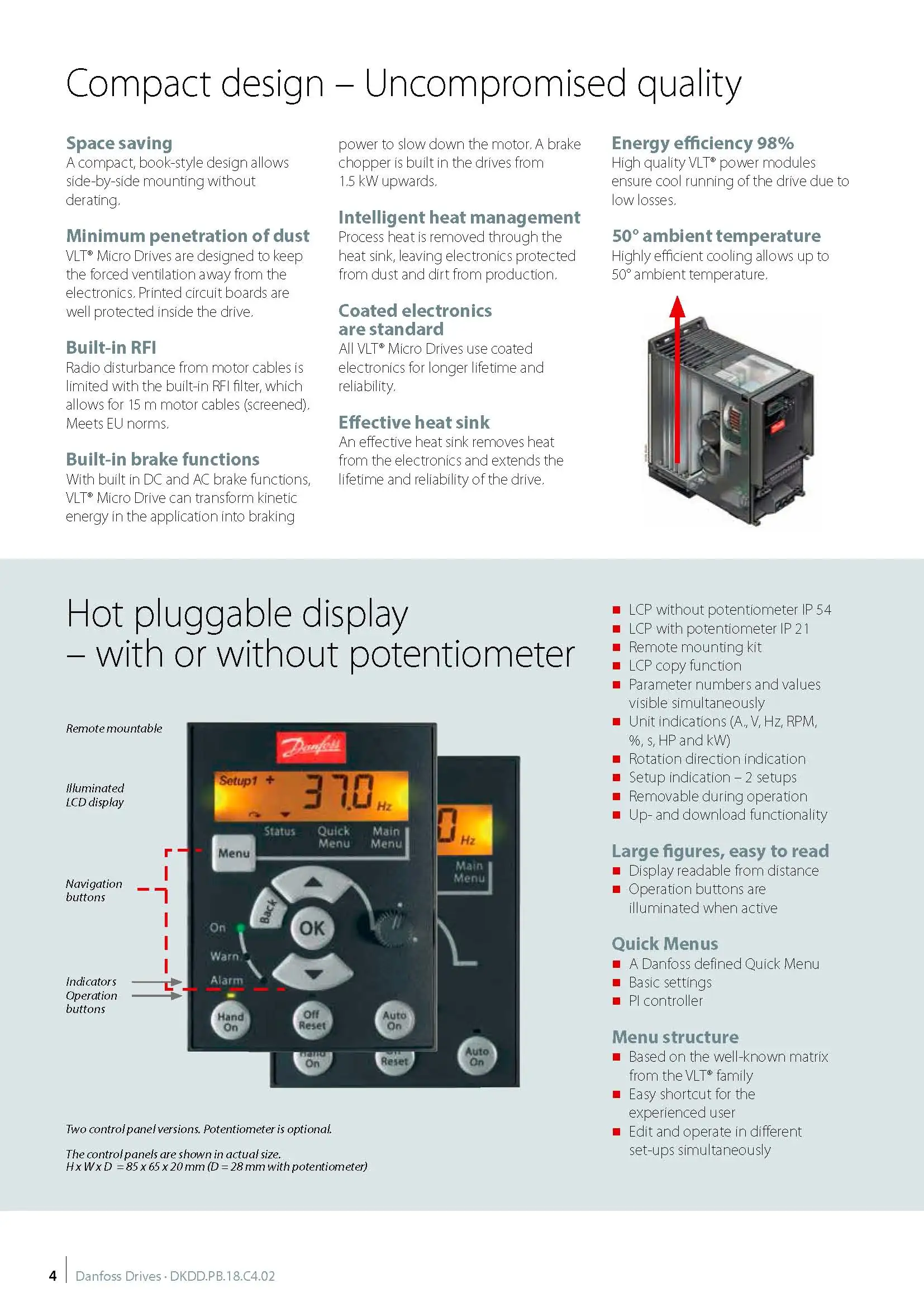 Danfoss Vlt Micro Drive Fc51series Single Phase 220v 0.75kw Ac Drive ...