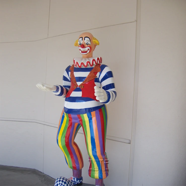 Custom Life Size Clown Figure - Fiberglass Joker Statue