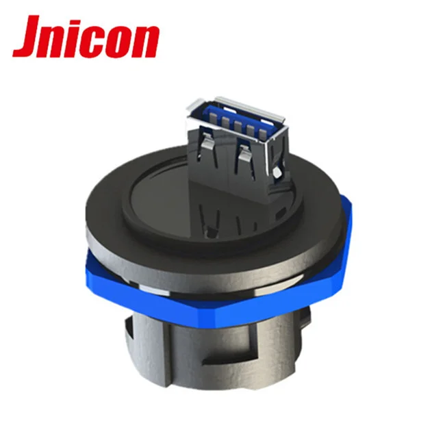 Industrial Usb Panel Mount Port With Dual Usb Connector - Buy Usb Port ...