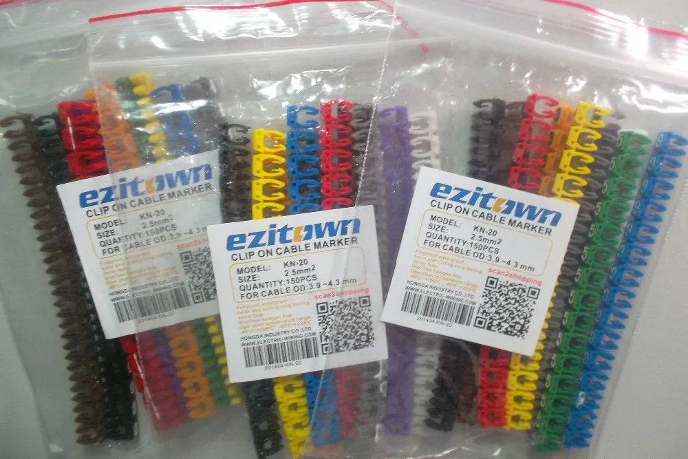 Kn-10 Pom 0-9 Coded Cable Marker For Telephone And Electronic Wire ...